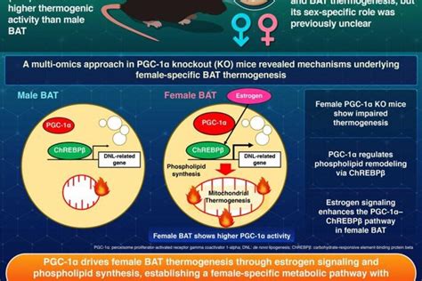 Sex Difference In Bat Thermogenesis Depends On Pgc 1αmediated