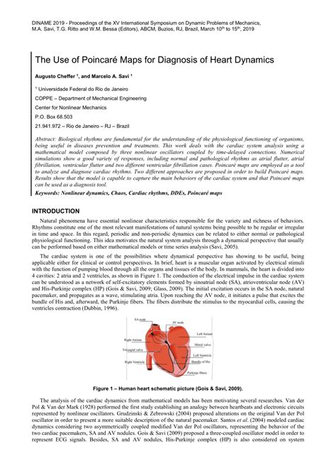 Pdf The Use Of Poincaré Maps For Diagnosis Of Heart Dynamics