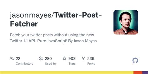 GitHub Jasonmayes Twitter Post Fetcher Fetch Your Twitter Posts
