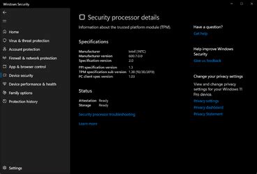 Windows Security Reports No TPM Available Windows Forum