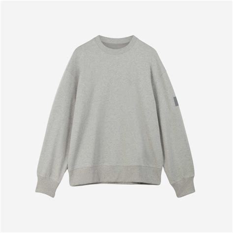Y 3 오가닉 코튼 테리 크루 스웨트셔츠 미디움 그레이 헤더 Y 3 Kream