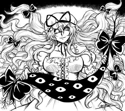 Yakumo Yukari Touhou Drawn By Sniper Danbooru