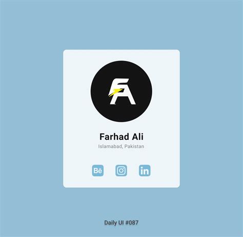 Farhad Ali On Linkedin Daily Ui 087 Prompt Avatar Hey Everyone 👋 I
