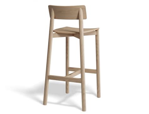Andi Wooden Bar Stool Natural 66cm Seat Height Kitchen Bench Height