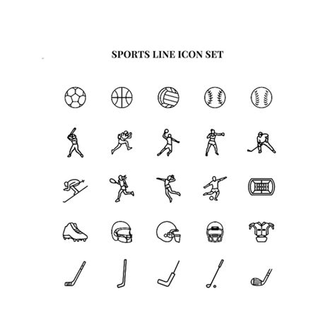 스포츠 라인 아이콘 모음 유토이미지 상세페이지 베이직샵 아이콘 22595323