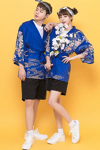 달밤의 야쿠자 기모노블루 반티시스터즈
