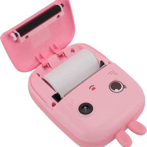 دوربین عکاسی و فیلمبرداری دیجیتال کودک با چاپ فوری حرارتی طرح خرگوش صورتی اسباب بازی