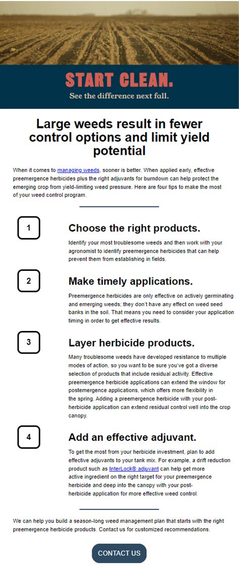 Pre Emergence Herbicides Winfield United Atlas Support