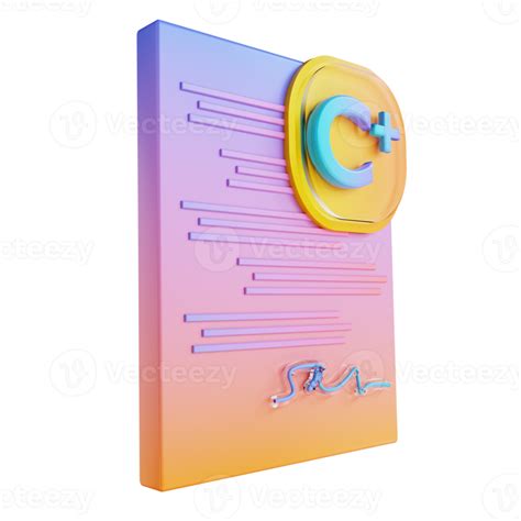 3d Illustration Colorful Assignment Report Card 10855183 Png