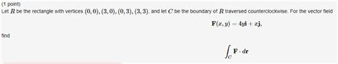 Solved Point Let R Be The Rectangle With Vertices Chegg