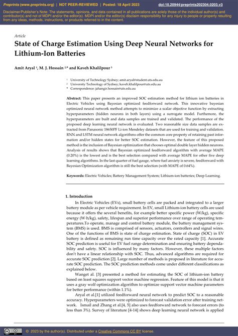 Pdf State Of Charge Estimation Using Deep Neural Networks For Lithium Ion Batteries