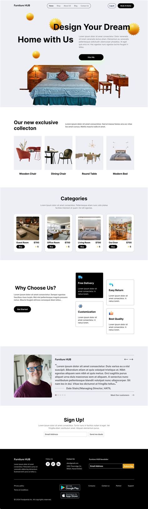 How I Created A Landing Page For Furniture Abm Ahasan Habib Posted