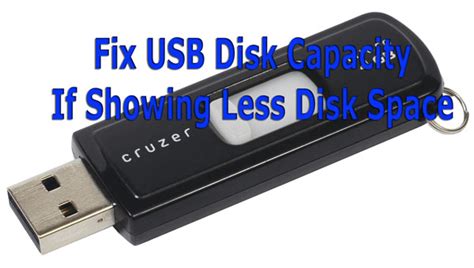 How To Fix USB Drive Showing Wrong Size Computer How To