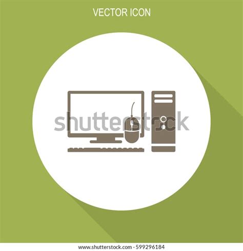 Computer Case Monitor Keyboard Mouse Vector Stock Vector Royalty Free