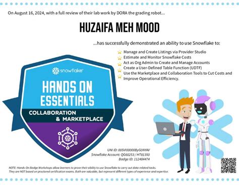 huzaifa mehmood on linkedin snowflake dataengineering learningjourney certification grateful…