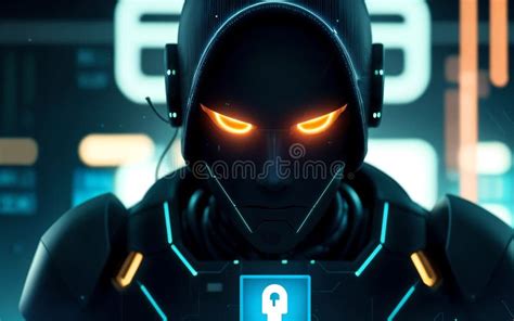Ai Cybersecurity Navigating The Threat Landscape With Robotic Defense Stock Illustration