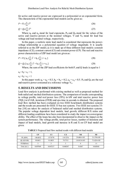 Distribution Load Flow Analysis For Rdial And Mesh Distribution System Pdf