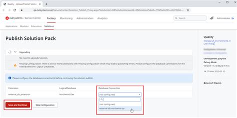 Deploy An Integration With An External Database Outsystems 11 Documentation