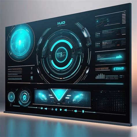 Premium Photo HUD Mockup Futuristic Interface Digital Display Scifi Elements Headsup Display