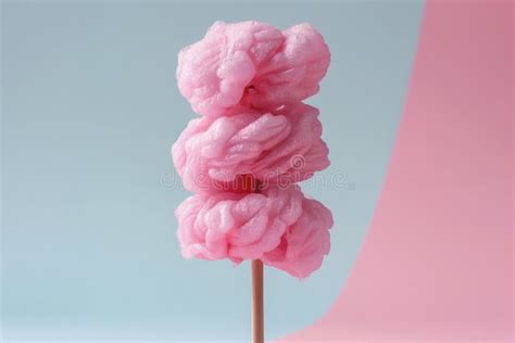 Fluffy Cotton Candy Candy Floss Sweet Teat On A Stick Stock Image
