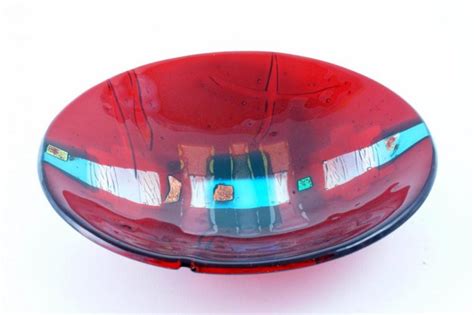 Ruby Shallow River Bowl Kim Bramley Strathearn Gallery