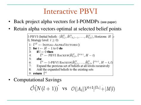 Ppt Generalized Point Based Value Iteration For Interactive Pomdps Powerpoint Presentation