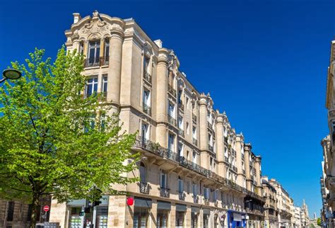 Buildings In The Historic Centre Of Bordeaux France Stock Image