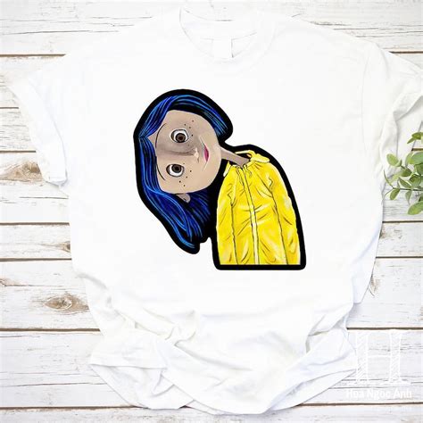 Main Character Coraline Art Unisex Vintage T Shirt Coraline Art Shirt