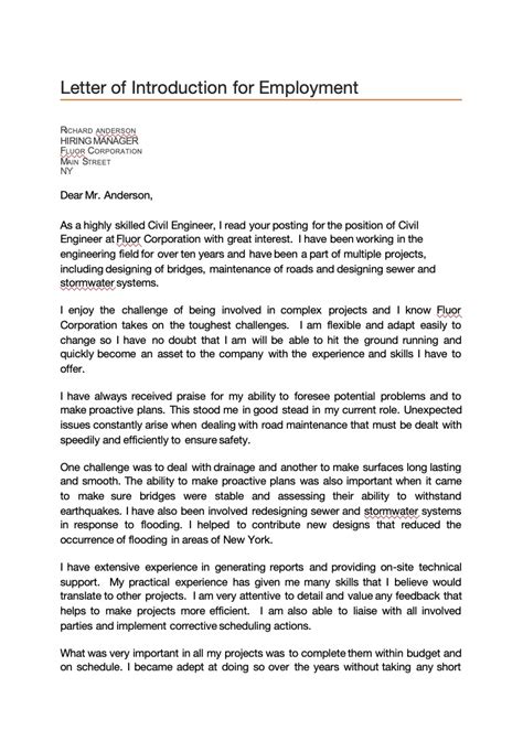 Templates For Letter Of Introduction Talentlyst