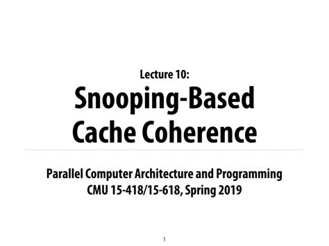 PPT Snooping Based Cache Coherence PowerPoint Presentation Free