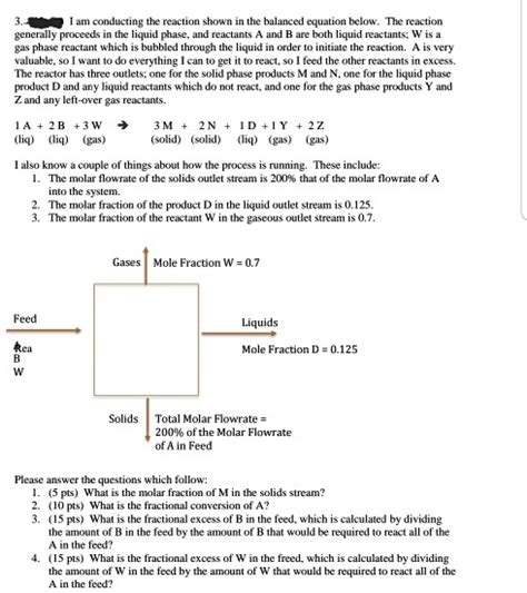 SOLVED I Am Conducting The Reaction Shown In The Balanced Equation Below The Reaction