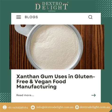 Xanthan Gum Uses In Gluten Free And Vegan Food Manufacturing