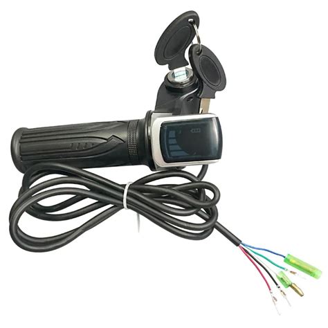 36v 48v 60v 핸들 바 스로틀 속도 컨트롤러 Lcd 디스플레이 잠금 액세서리와 전기 자전거 가속기 Aliexpress