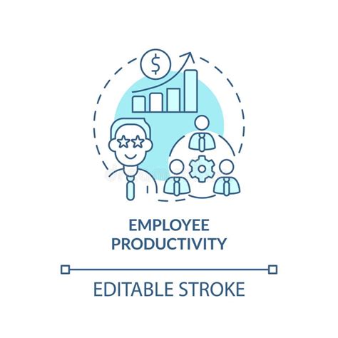 Employee Productivity Turquoise Concept Icon Stock Vector Illustration Of Impact Concept