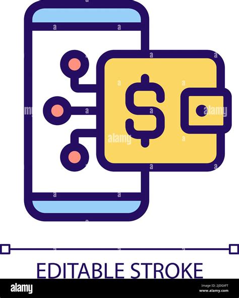 Digital Wallet Pixel Perfect Rgb Color Icon Stock Vector Image And Art Alamy