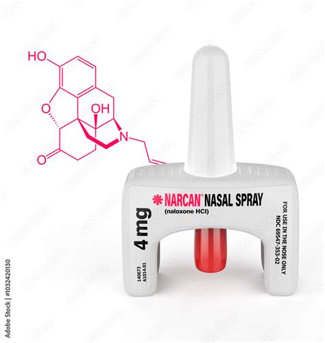 Naloxone Spray Food And Drug Administration Approved Spray Form Of Naloxone Stock Illustration