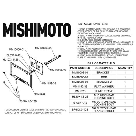 License Plate Relocation Kit Fits Toyota Gr Corolla 2023 Mishimoto
