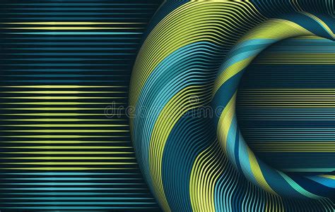 Flex Illustration Vector Background Curve Art And Warp Pattern Optical Lines Design Stock