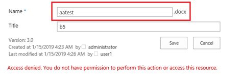 Sharepoint Server Permission Level Which Doesnt Allow Renaming File