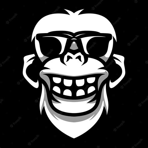 Premium Vector Yeti Sunglass Black And White Mascot Design