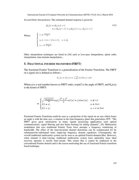 A JOINT TIMING OFFSET AND CHANNEL ESTIMATION USING FRACTIONAL FOURIER TRANSFORM AND CAZAC