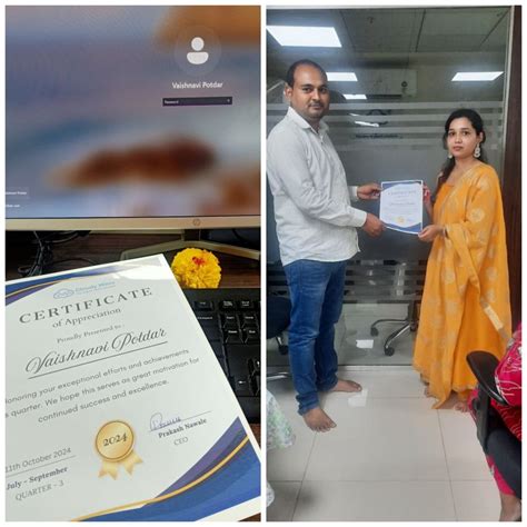 vaishnavi potdar on linkedin gratitude recognition motivation