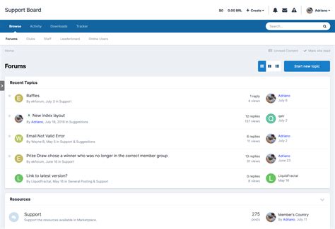 recent topics support sos invision