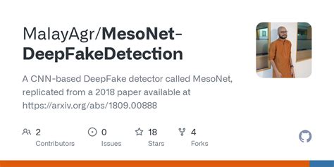 Mesonet Deepfakedetection Train Py At Main · Malayagr Mesonet Deepfakedetection · Github