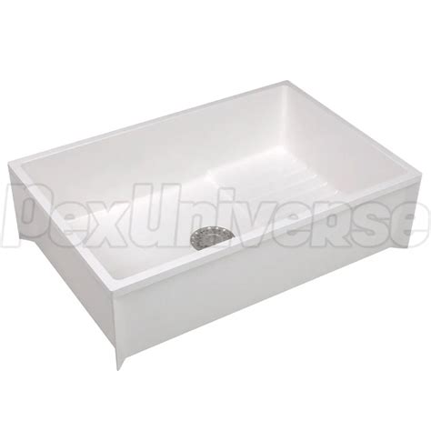 24 X 36 X 10 Floor Mop Sinkbasin W Elevated Shelf Durastone