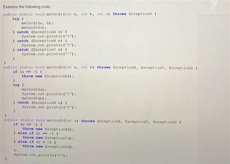 Solved Examine The Following Code Public Static Void
