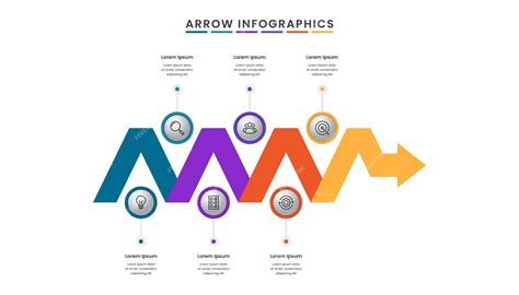 Premium Vector Arrows Workflow Business Infographic Suitable For Business Presentation