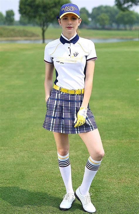Mini Skirt And Knee Socks Golfer Costume Women Ladies Golf Costume