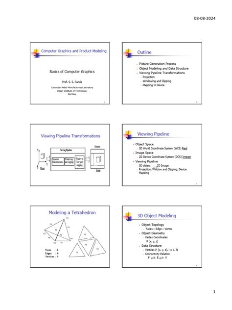 Done L2 Basics Of Computer Graphics Pdf Graphics Multidimensional Signal Processing