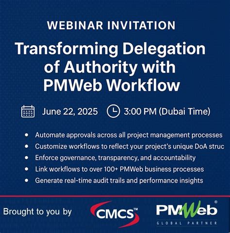 Transforming Delegation Of Authority With Pmweb Workflow Cmcs